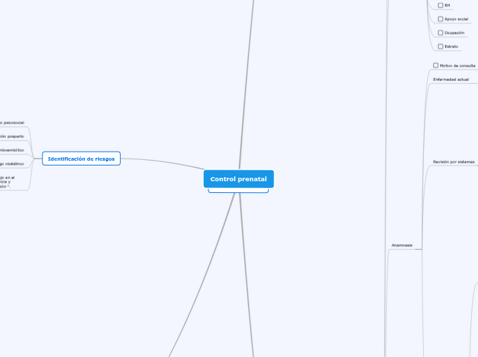 Control prenatal - Mind Map